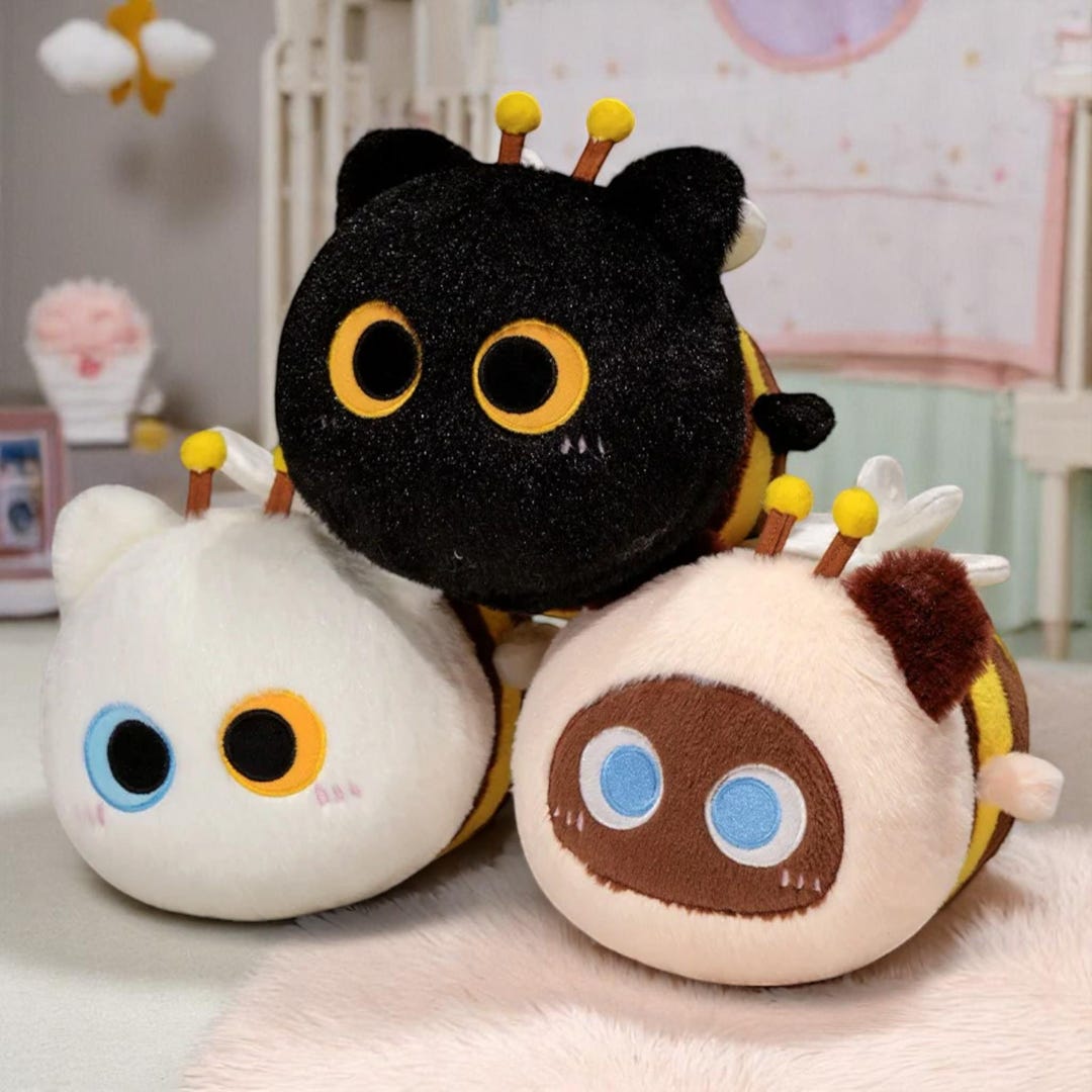 Mini Cat-bee Plush Pillow – Adorable, Soft & Cozy Gift - Etsy