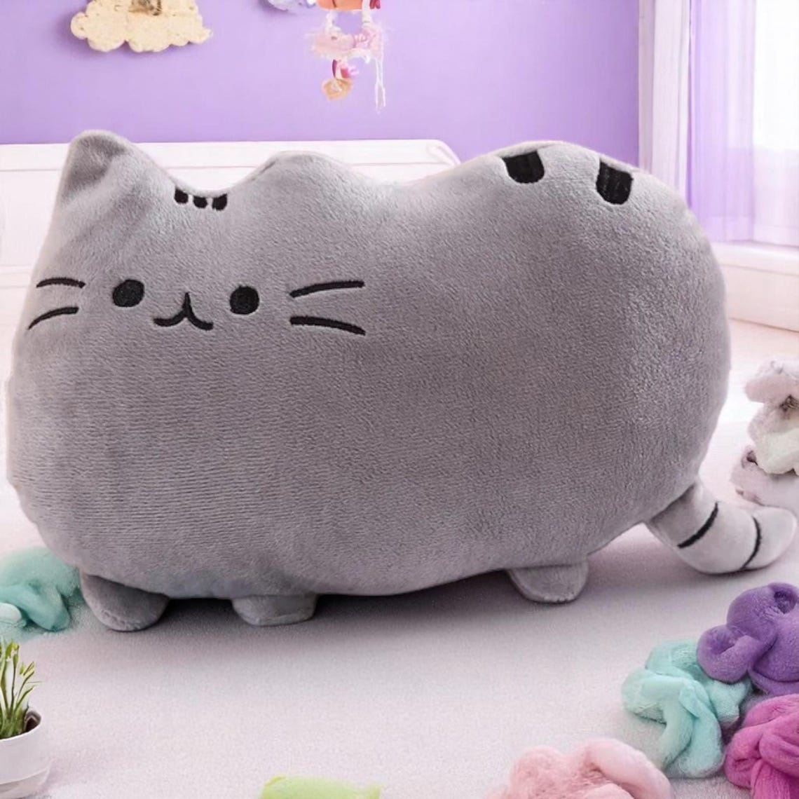 Fluffy Kitten Pillow: Adorable Plush Cat, 25cm Snuggle Toy - Etsy