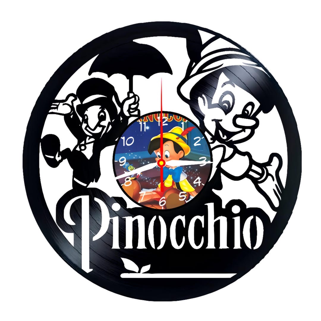 Enchanting "pinocchio" Vinyl Record Wall Clock - Etsy