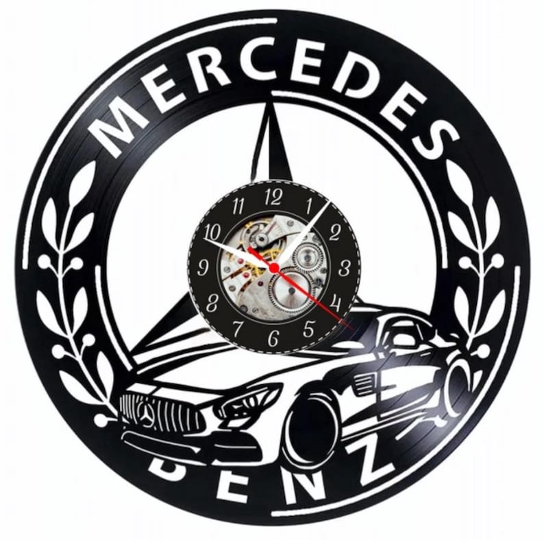 Vinyl Record Wall Clock - Mercedes-benz - Etsy