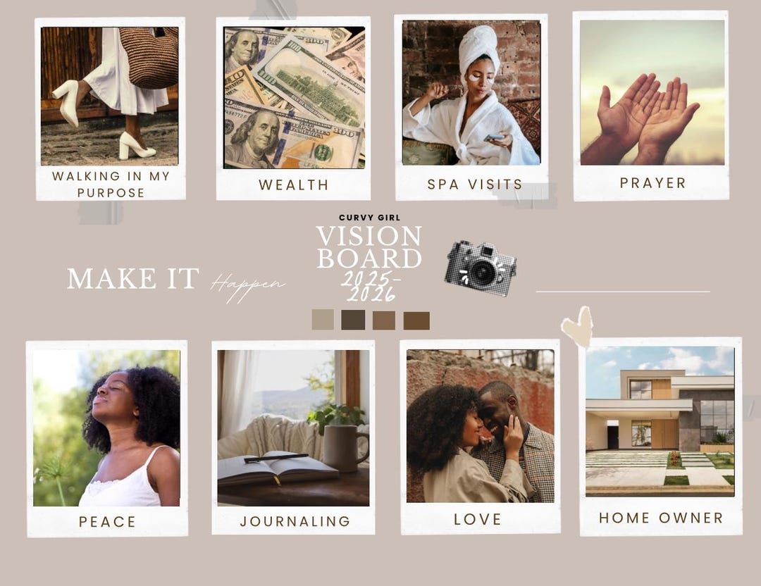 Curvy Girl Vision Board Kit - Etsy