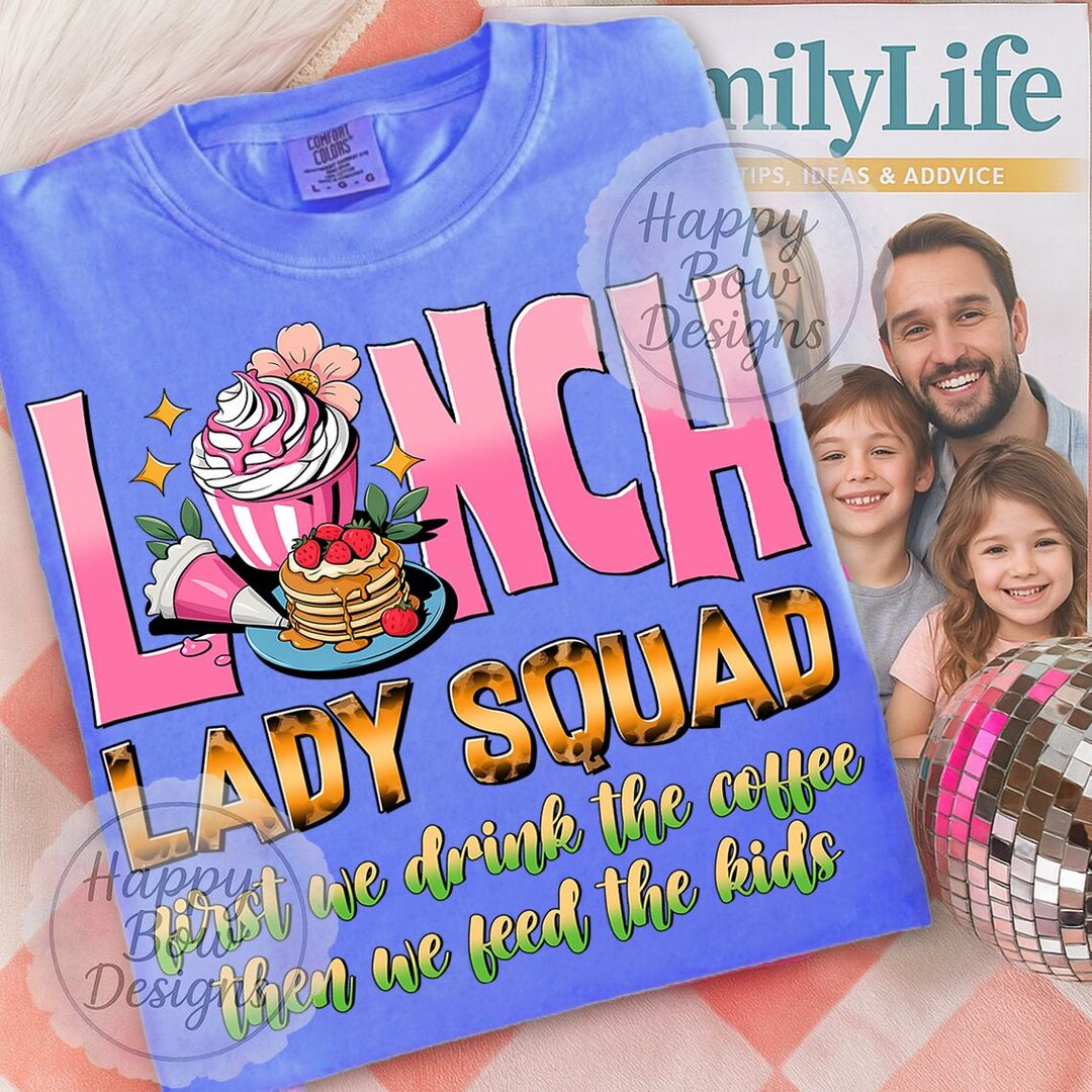 Lunch Lady Squad PNG Digital Download Funny School Cafeteria Staff ...