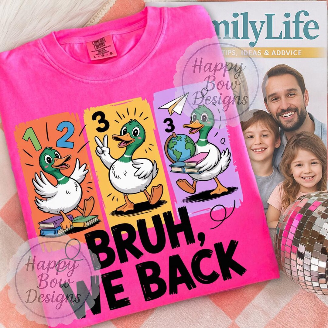 Bruh We Back PNG Silly School Goose PNG Funny Back to School ...