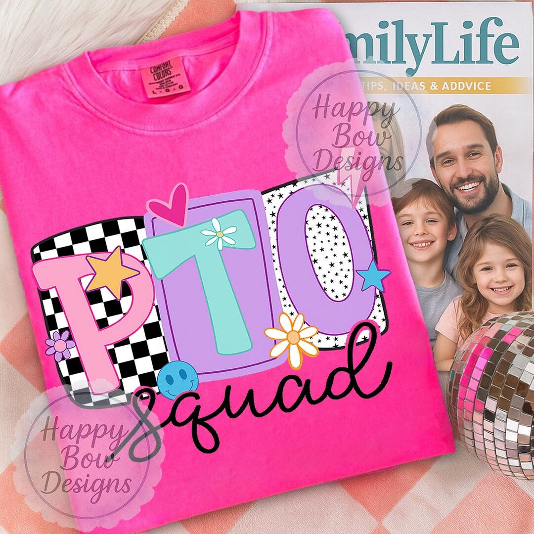 PTO Squad PNG School PNG Cute School Staff Sublimation Design Digital ...