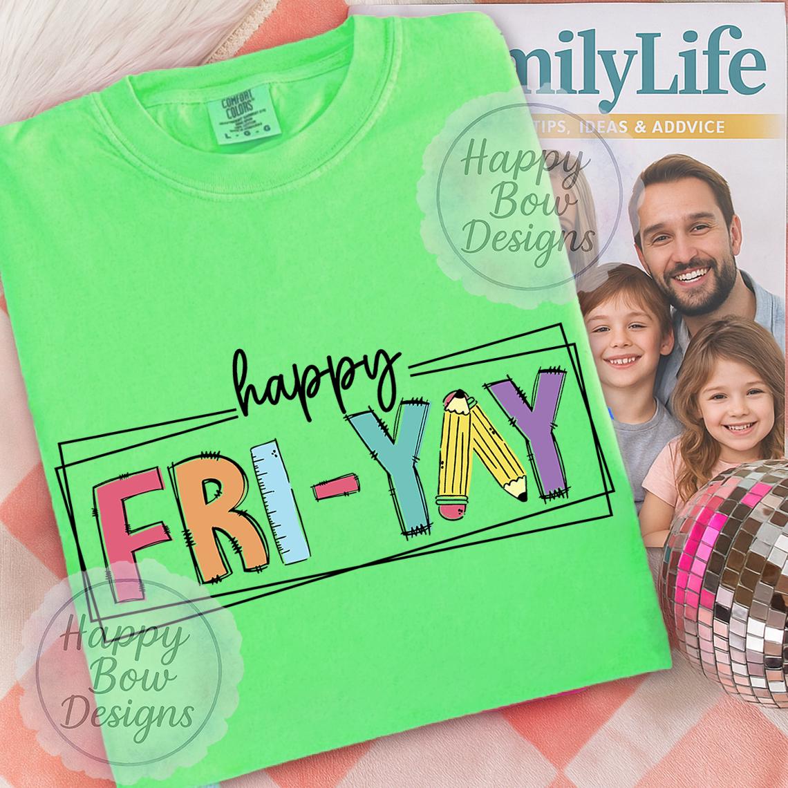 Happy Fri-yay Svg Png, Funny Teacher Shirt Design, Coquette Friday ...