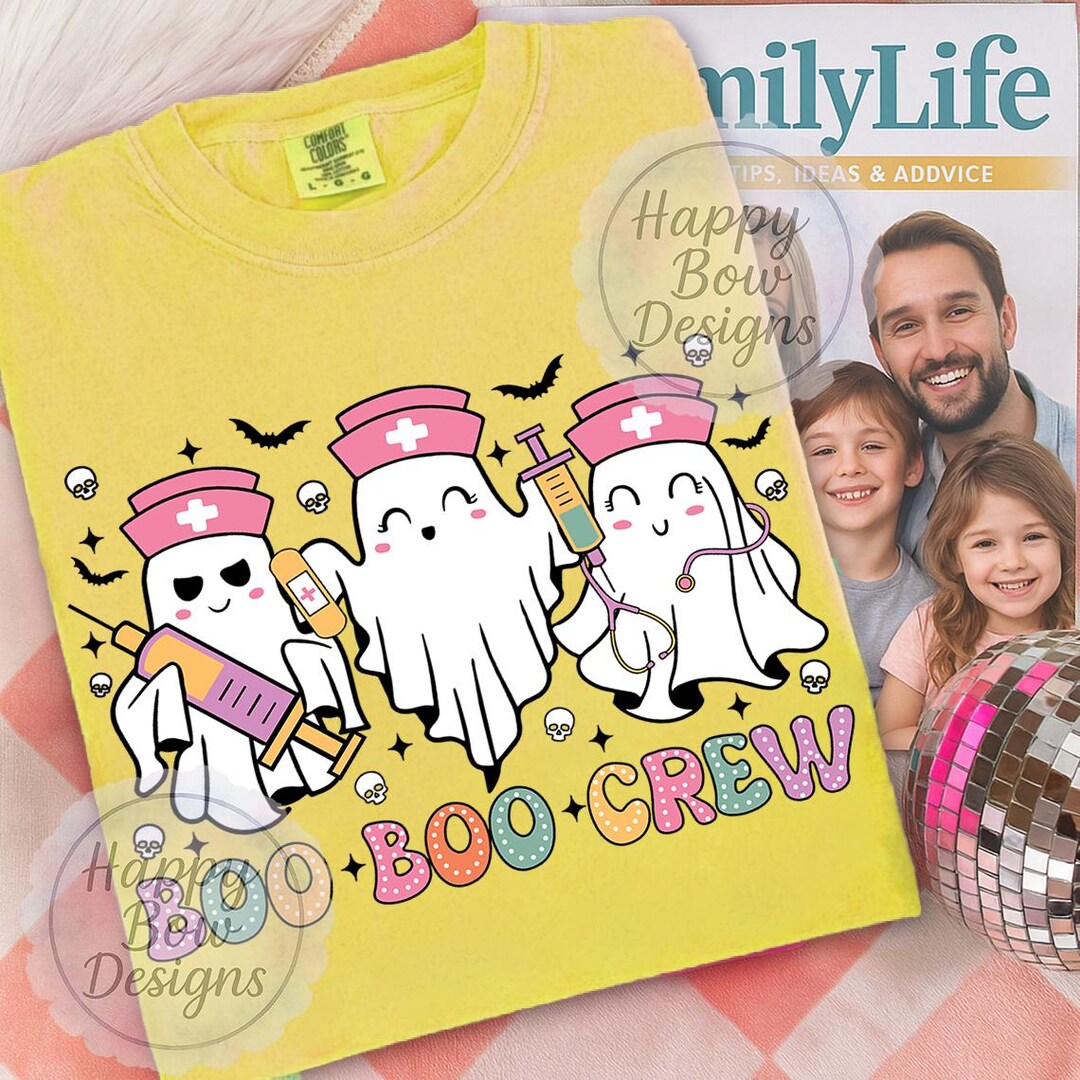Boo Boo Crew Nurse Ghost Svg Png, Funny Halloween Medical Shirt Design ...