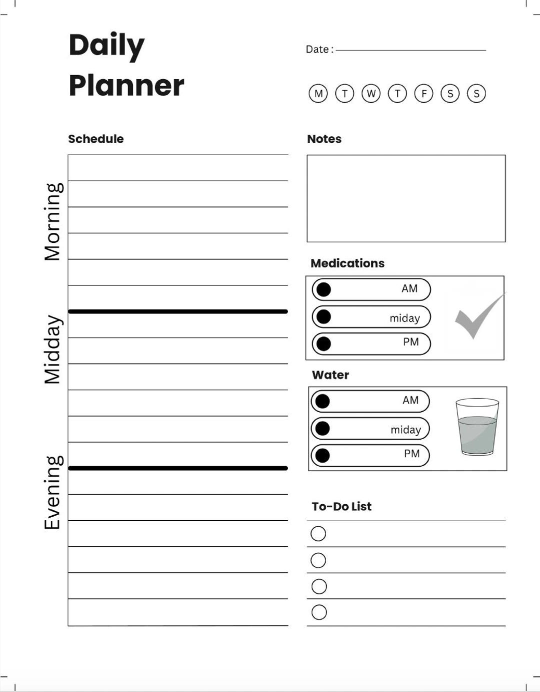 Digital Daily Planner for Seniors - Printable Retirement Organiser - Etsy