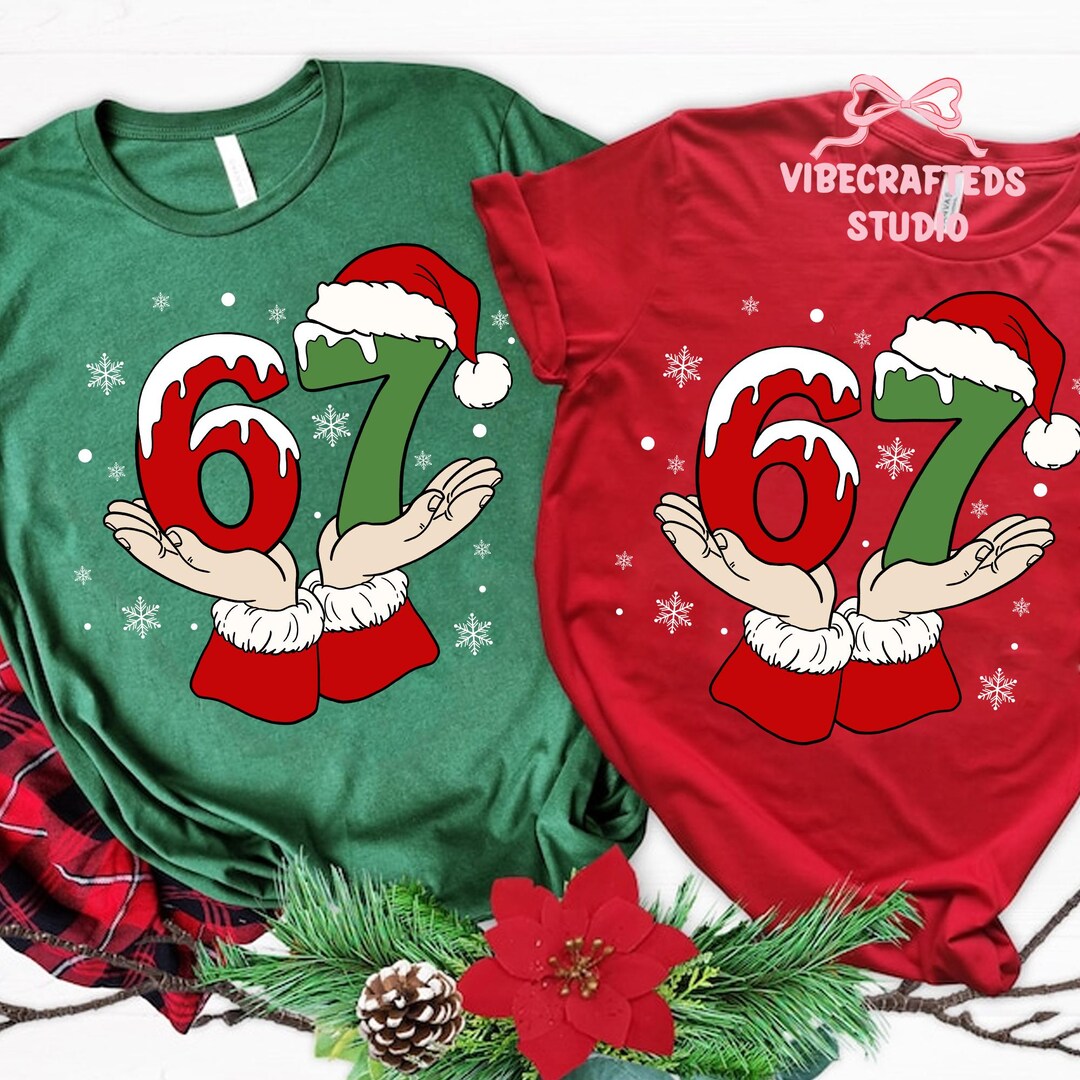 67 Christmas Matching Png, Santa Hat Number 67 Clipart,couple Matching ...