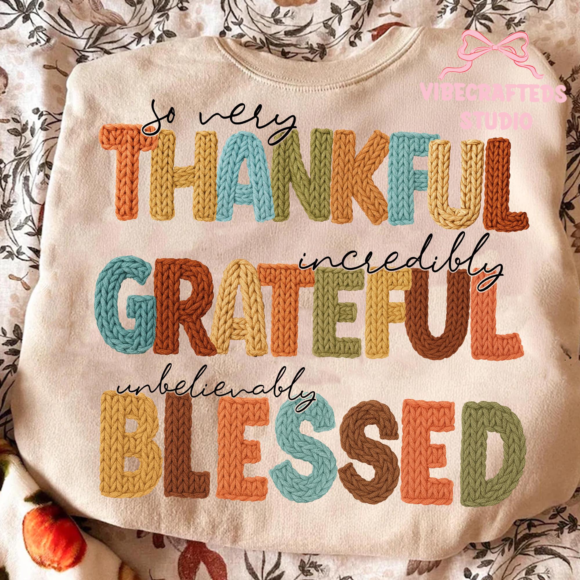 Faux Yarn Doodles so Very Thankful Png, Incredibly Grateful Png ...