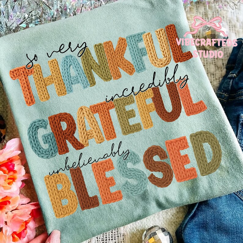 Faux Yarn Doodles so Very Thankful Png, Incredibly Grateful Png ...