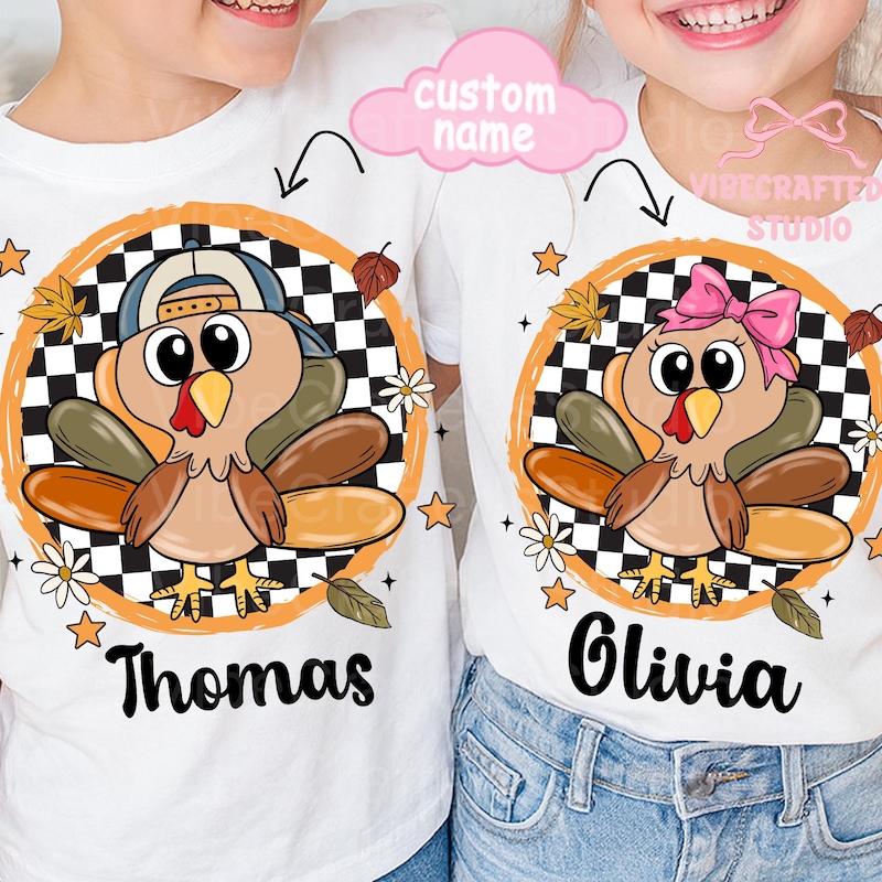 Checkered Cute Turkey - Etsy