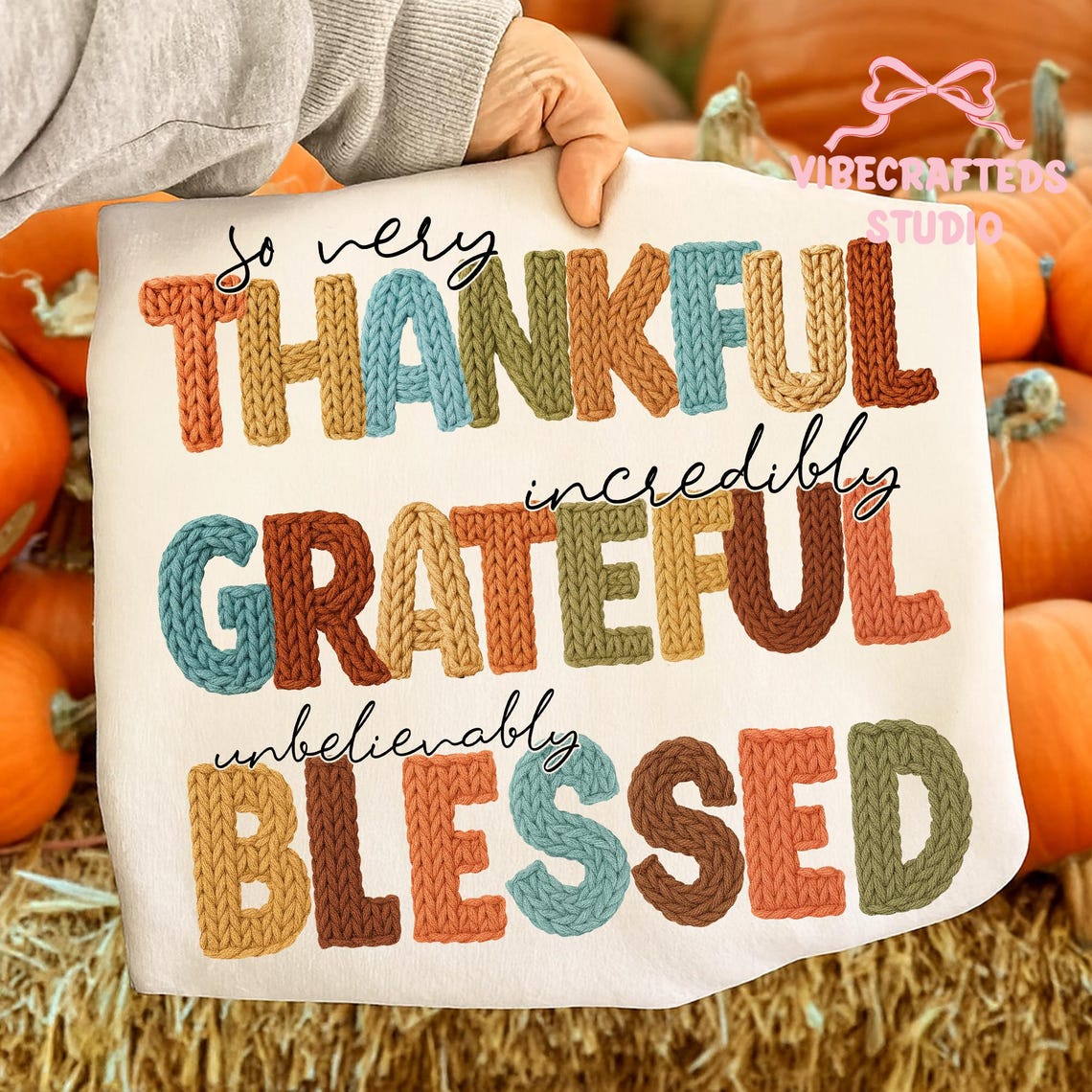Faux Yarn Doodles so Very Thankful Png, Incredibly Grateful Png ...