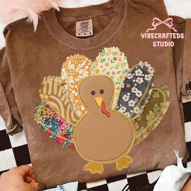 Floral Patch Turkey Png, Thanksgiving Png, Boho Floral Turkey Patchwork Png, Halloween Png, Tis ...