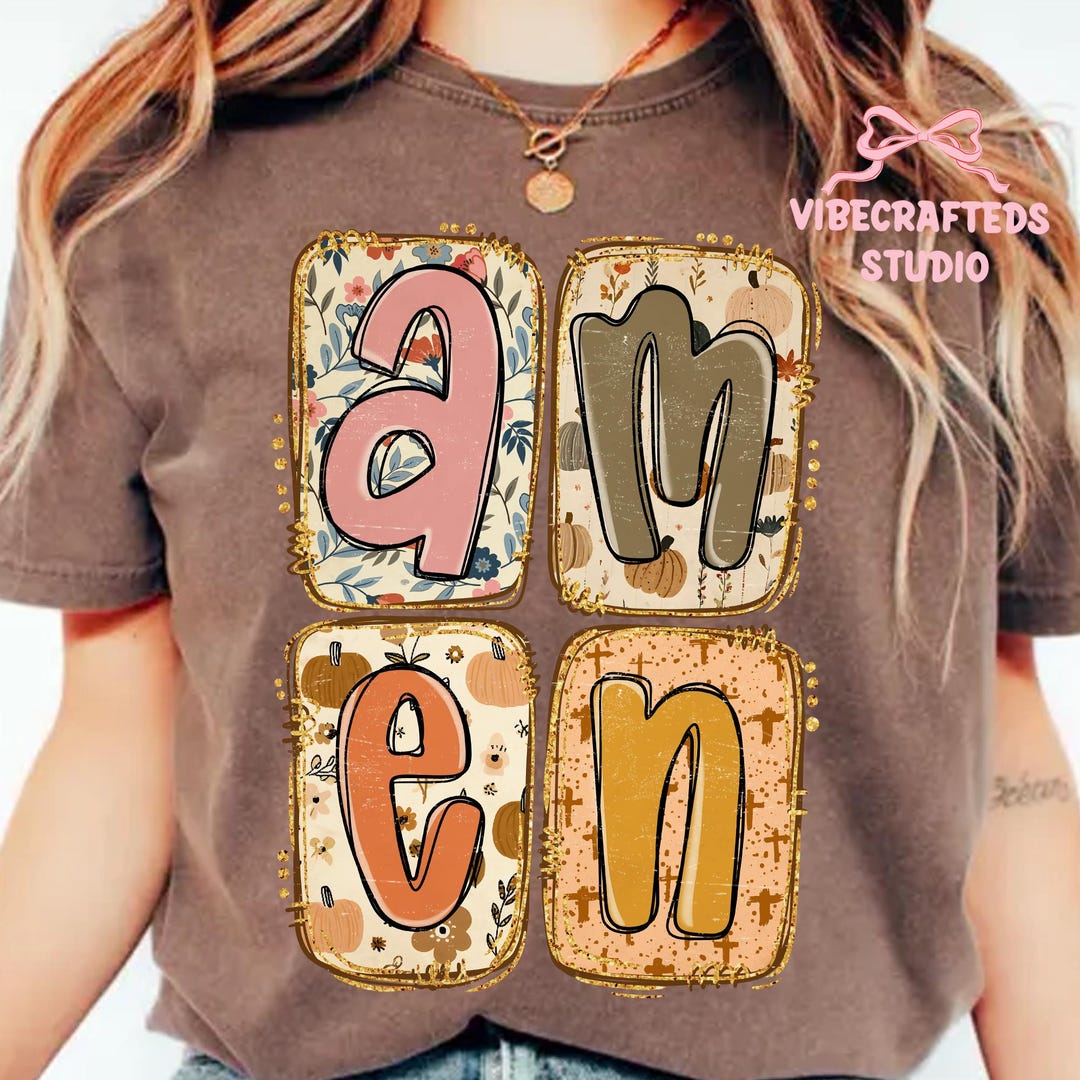 Vintage Floral Amen Png, Amen Fall PNG, Fall Jesus Png, Pumpkin Season ...