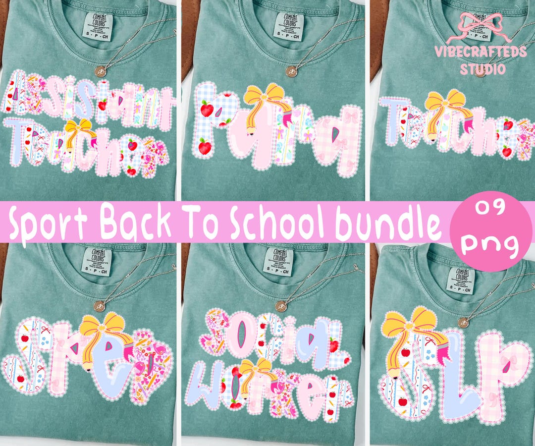 Preppy Lace Teacher Png Bundle , Back to School Png, Counselor, Para ...