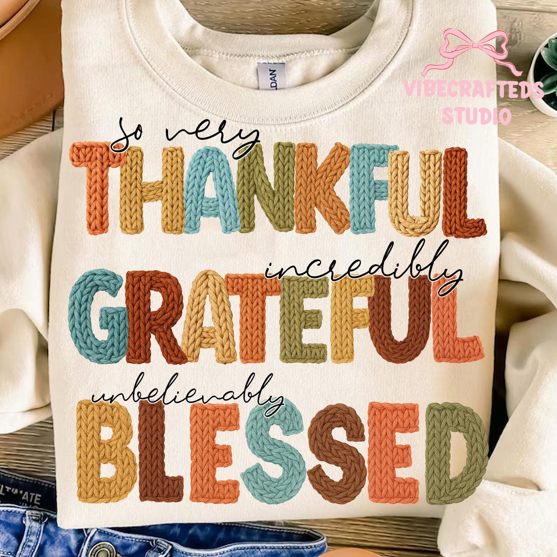 Faux Yarn Doodles so Very Thankful Png, Incredibly Grateful Png ...