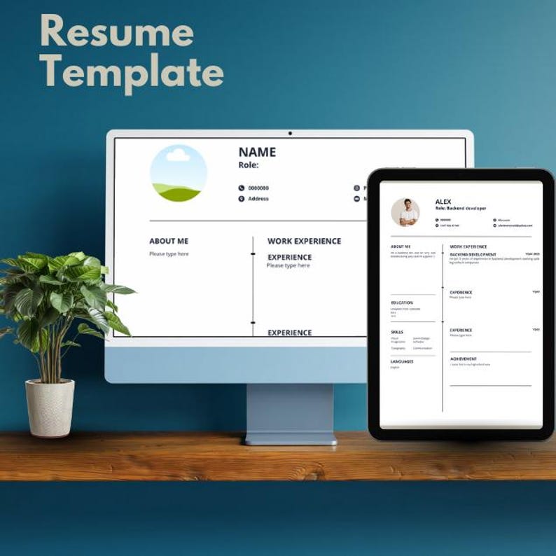 Modern Minimal Resume Template Clean CV Layout for Students ...