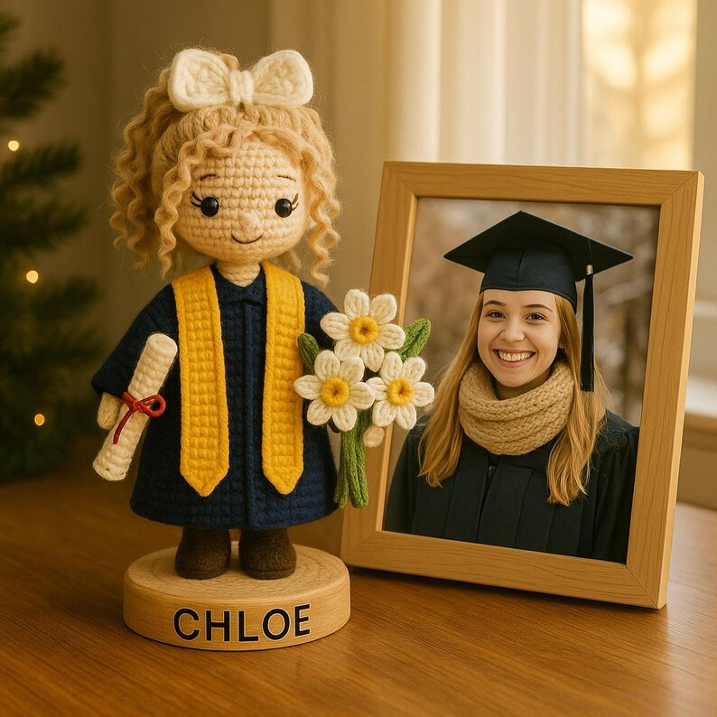 Custom Graduation Crochet Doll, Personalized Lookalike Graduate With ...