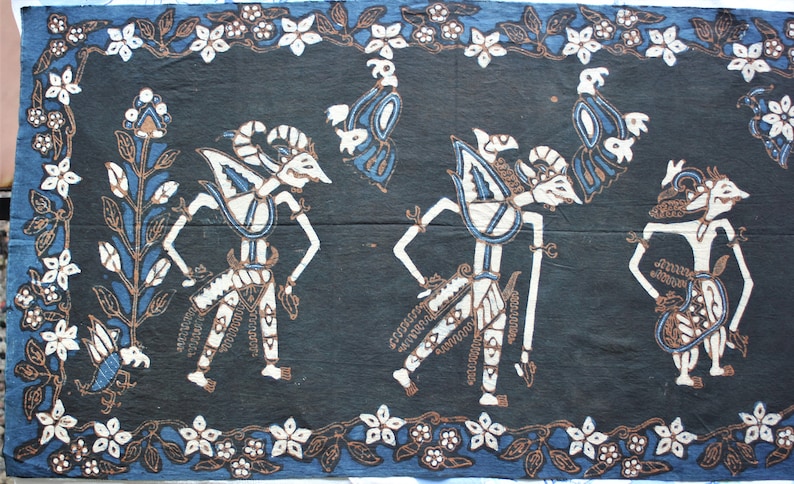 Antique Indonesian Batik Runner Tablecloth Wall Hanging - Etsy