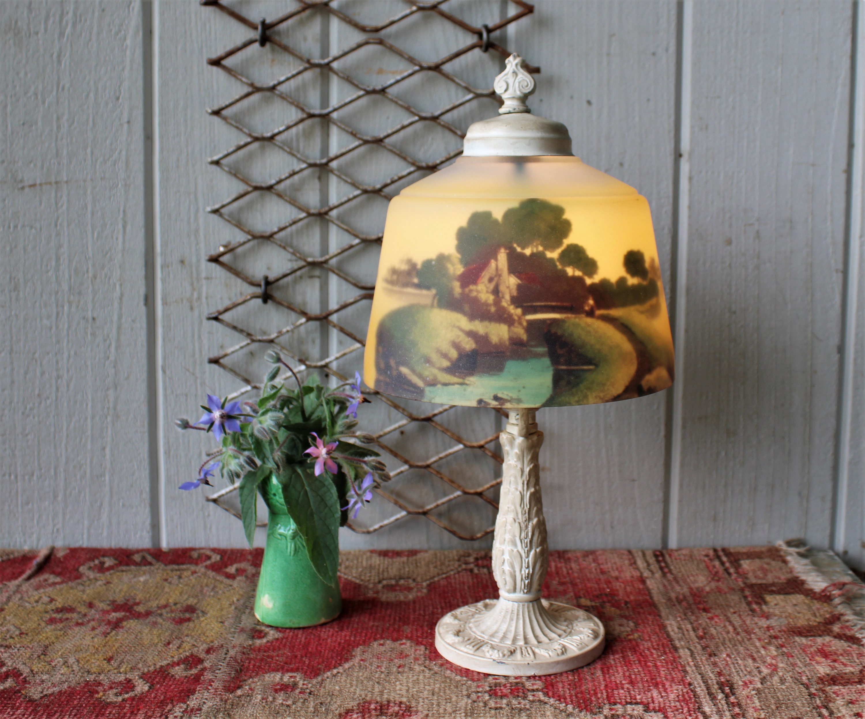 Reverse Painted Lamp for sale | Only 4 left at -65%