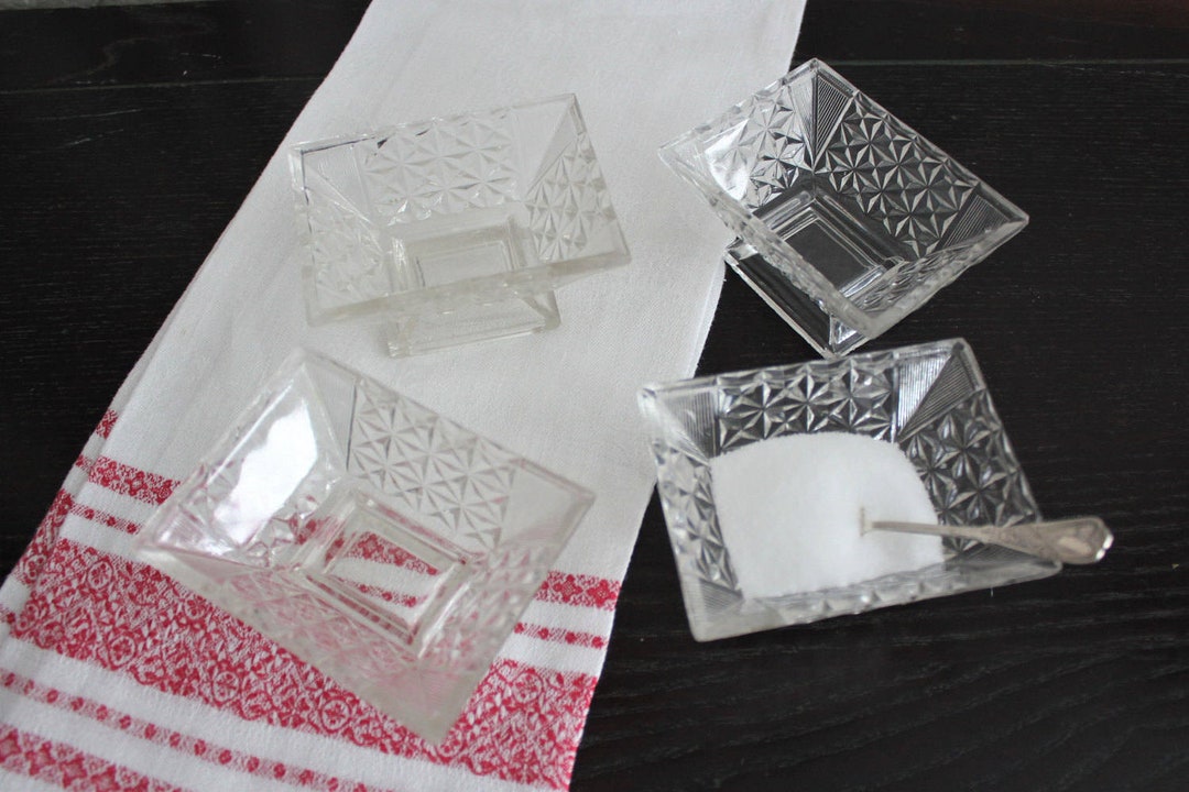 4 Antique Glass EAPG Master Salt Cellars - Etsy