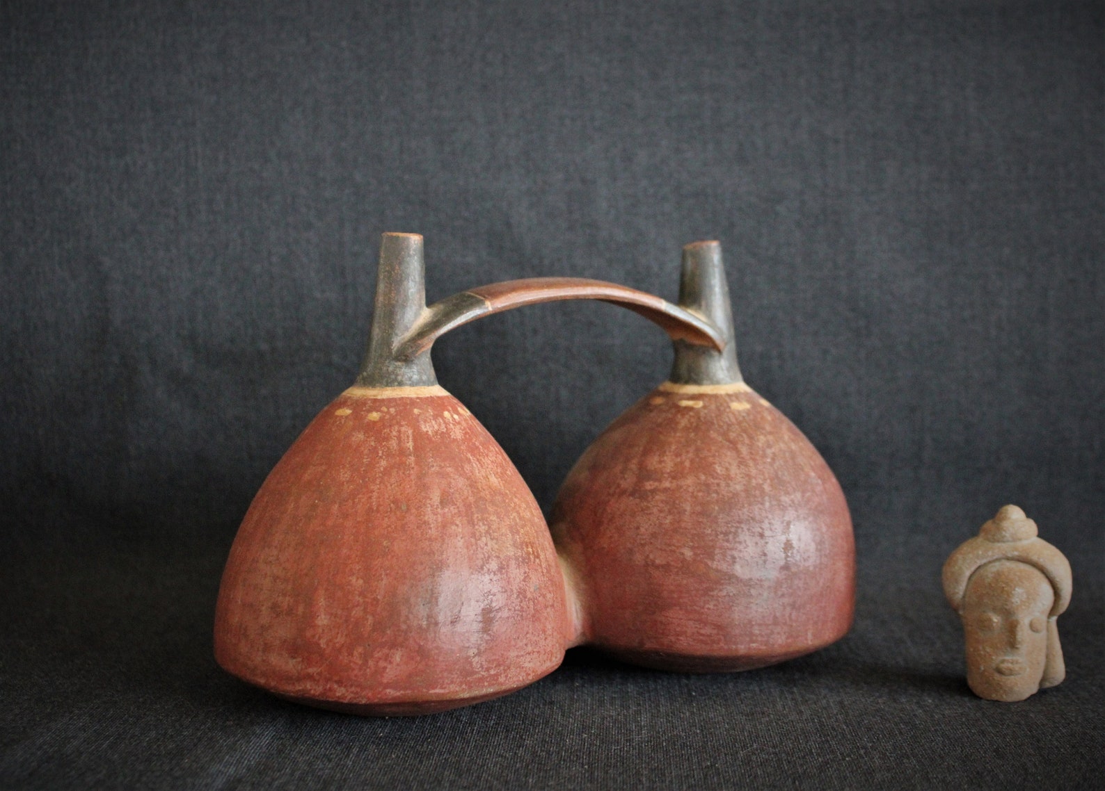 Authentic Antique Pre-columbian Ceramic Double Bottle Bridge | Etsy