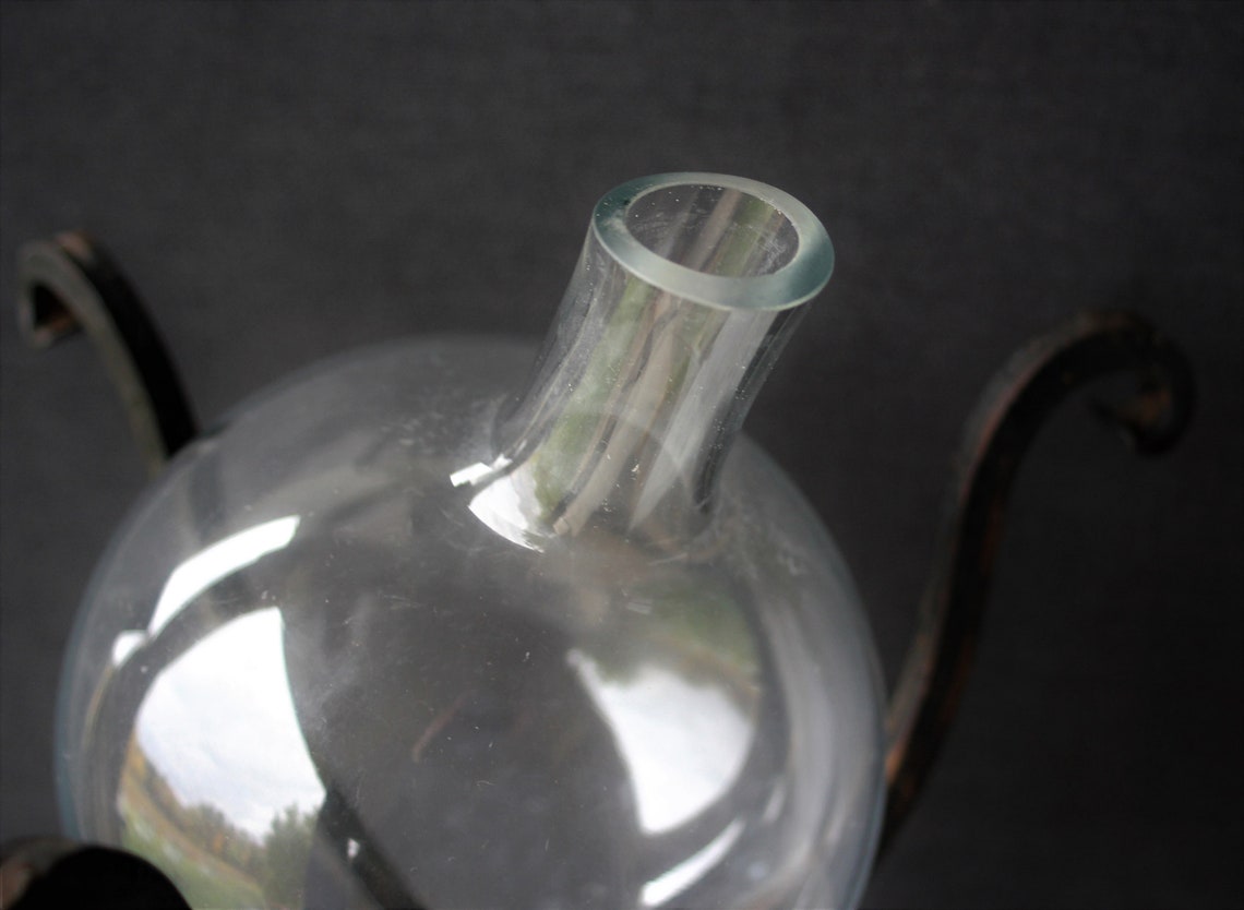 Small Very Rare Antique Blown Laboratory Lab Glass Round | Etsy