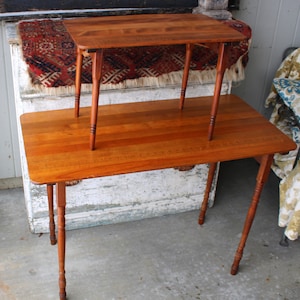 Antique Wooden Folding Sewing Tailor Table With Measure Portable ...