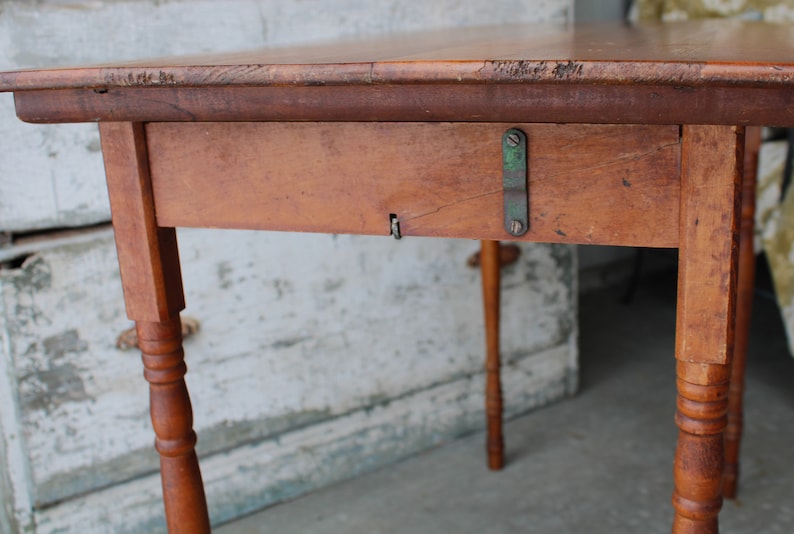 Antique Wooden Folding Sewing Tailor Table With Measure Portable ...