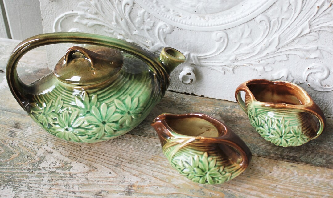 Vintage Mccoy Daisy Tea Set Pot Sugar Creamer Teapot - Etsy