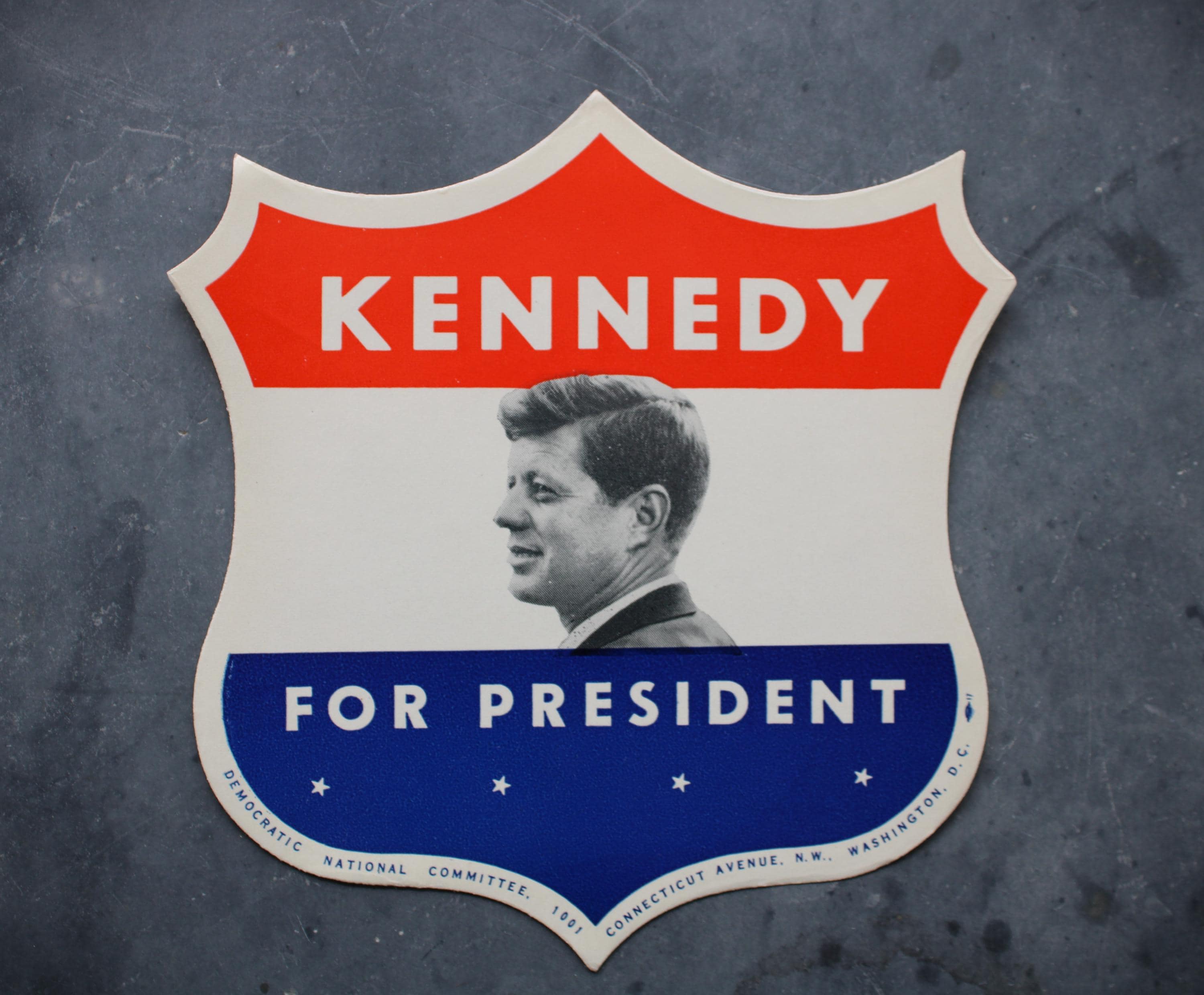 Authentic Vintage 1960 John F Kennedy for President JFK Shield Window ...
