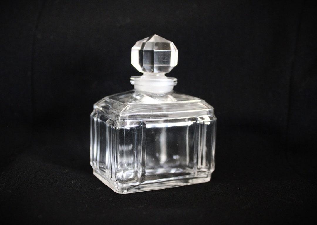 Vintage Glass Scent Perfume Cologne Bottle With Crystal Stopper - Etsy