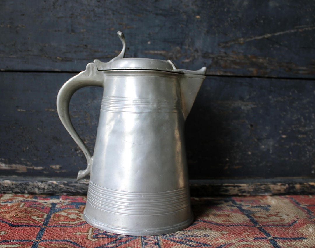 Antique Karlstad Abraham Emanuel Bjurstrom 1835 Swedish Pewter Tankard ...