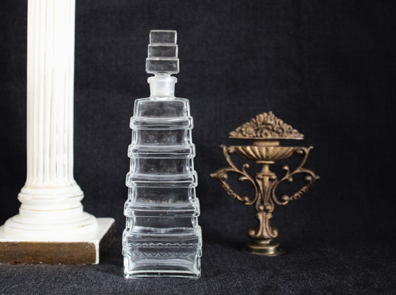 Unique Antique Art Deco Glass Scent Perfume Cologne B… - Gem