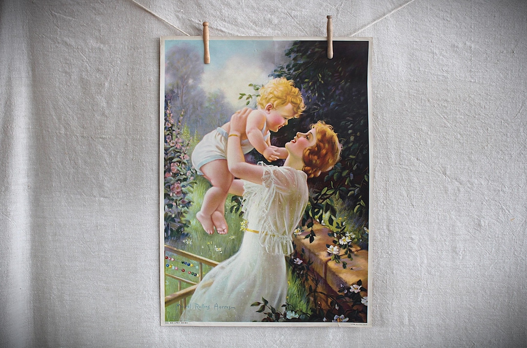 Vintage Calendar Litho Mabel Rollins Harris "upsy Daisy" 1940s - Etsy