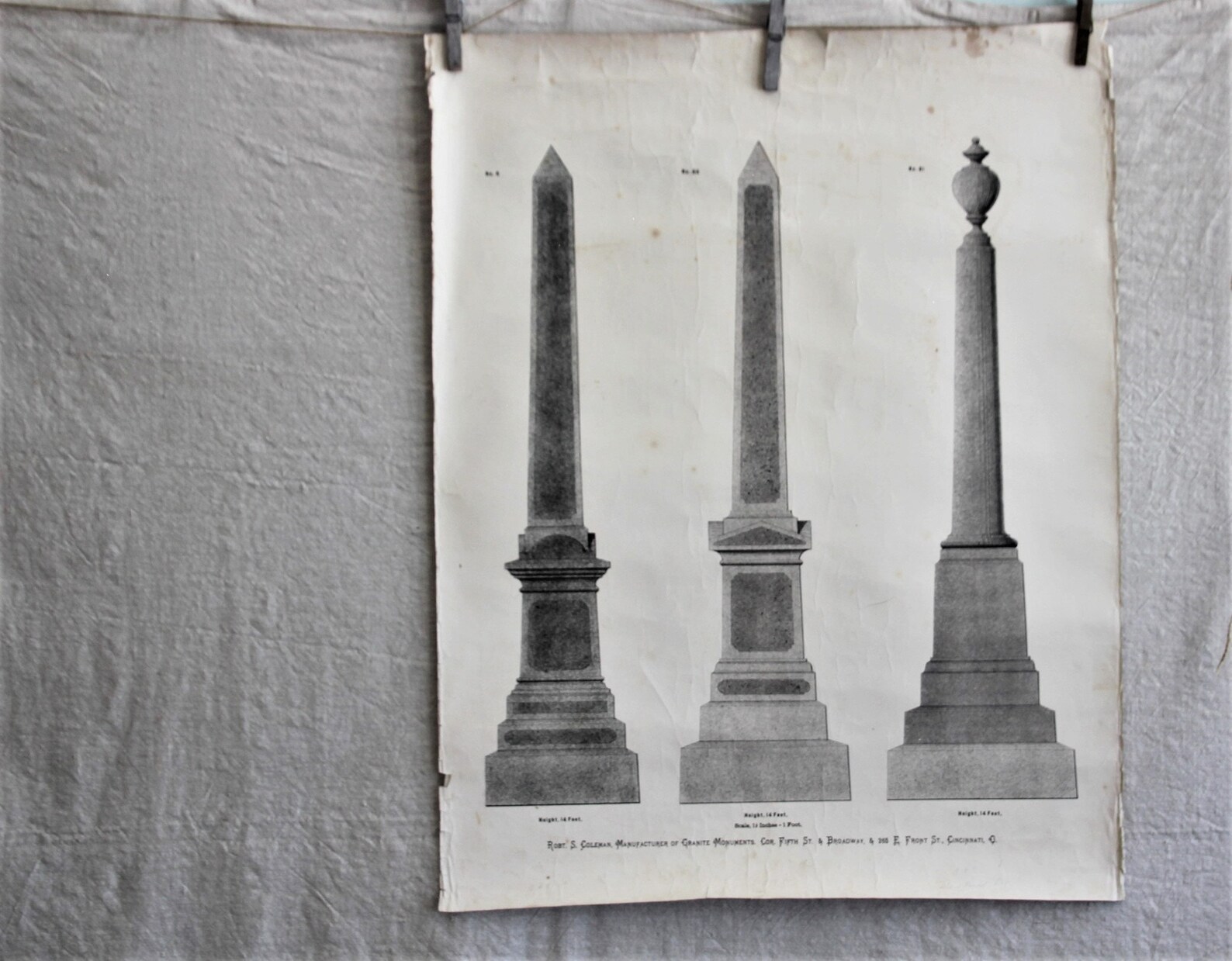 Antique Trade Poster of Cemetery Monuments Great Industrial | Etsy