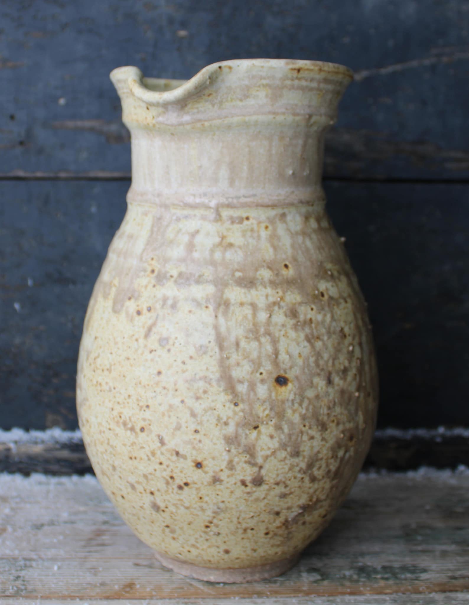 Large Vintage Hand Thrown Studio Pottery Pitcher - Etsy