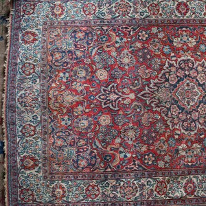 Vintage Persian Red and Blue Area Rug 80" X 54" - Etsy