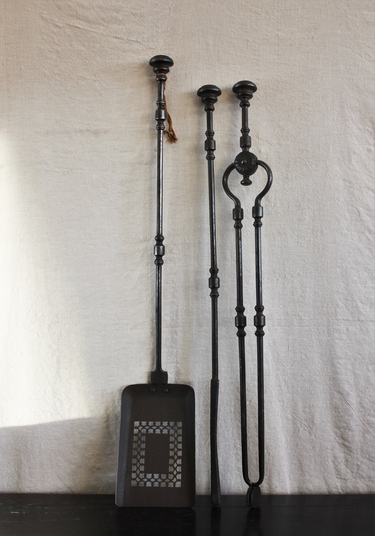 Antique Hand Forged Iron Fireplace Hearth Tools Shovel Poker - Etsy