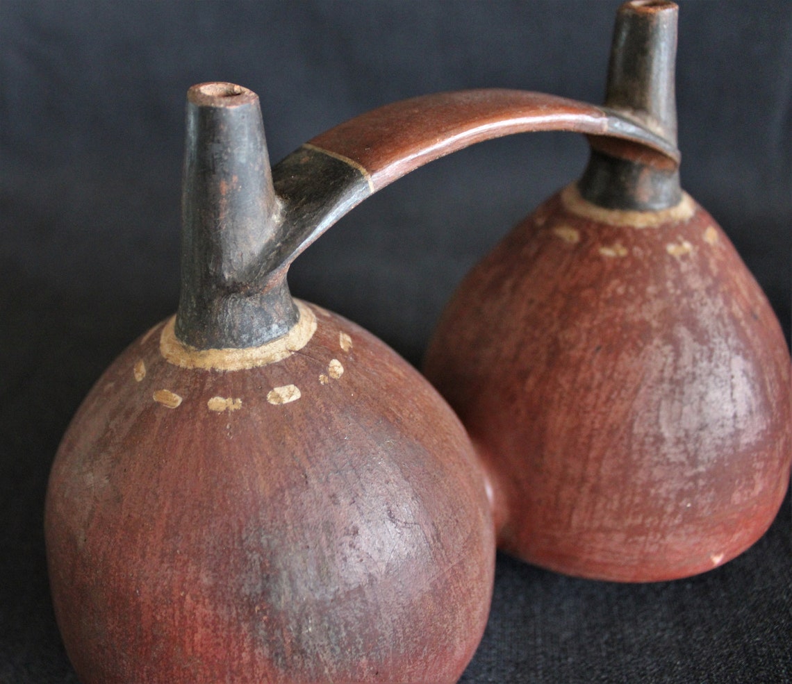 Authentic Antique Pre-columbian Ceramic Double Bottle Bridge | Etsy