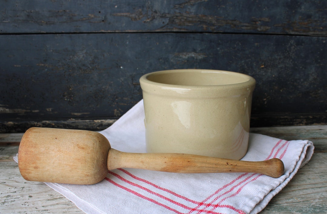 Antique Yellow Ware Butter Crock - Etsy