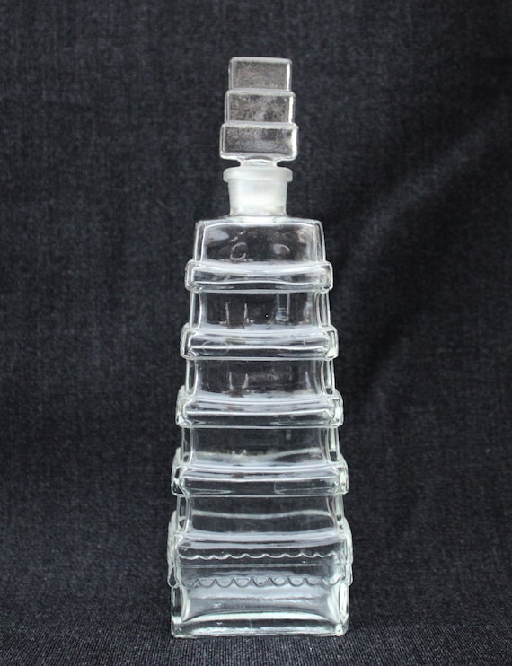 Unique Antique Art Deco Glass Scent Perfume Cologne B… - Gem