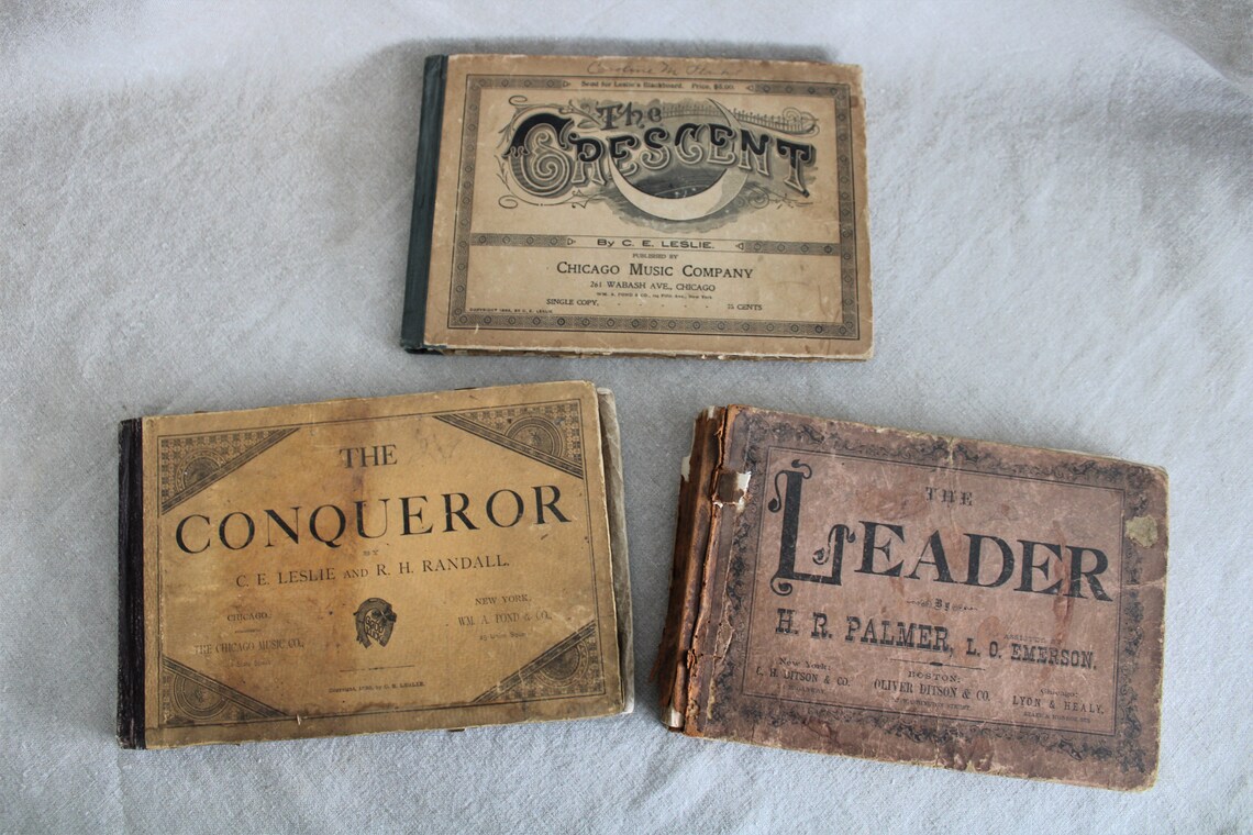 3 Antique 19th C Choir Music Song Books - Etsy