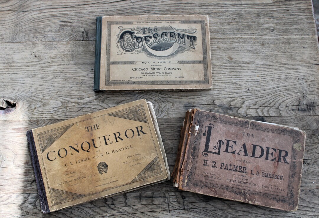 3 Antique 19th C Choir Music Song Books - Etsy