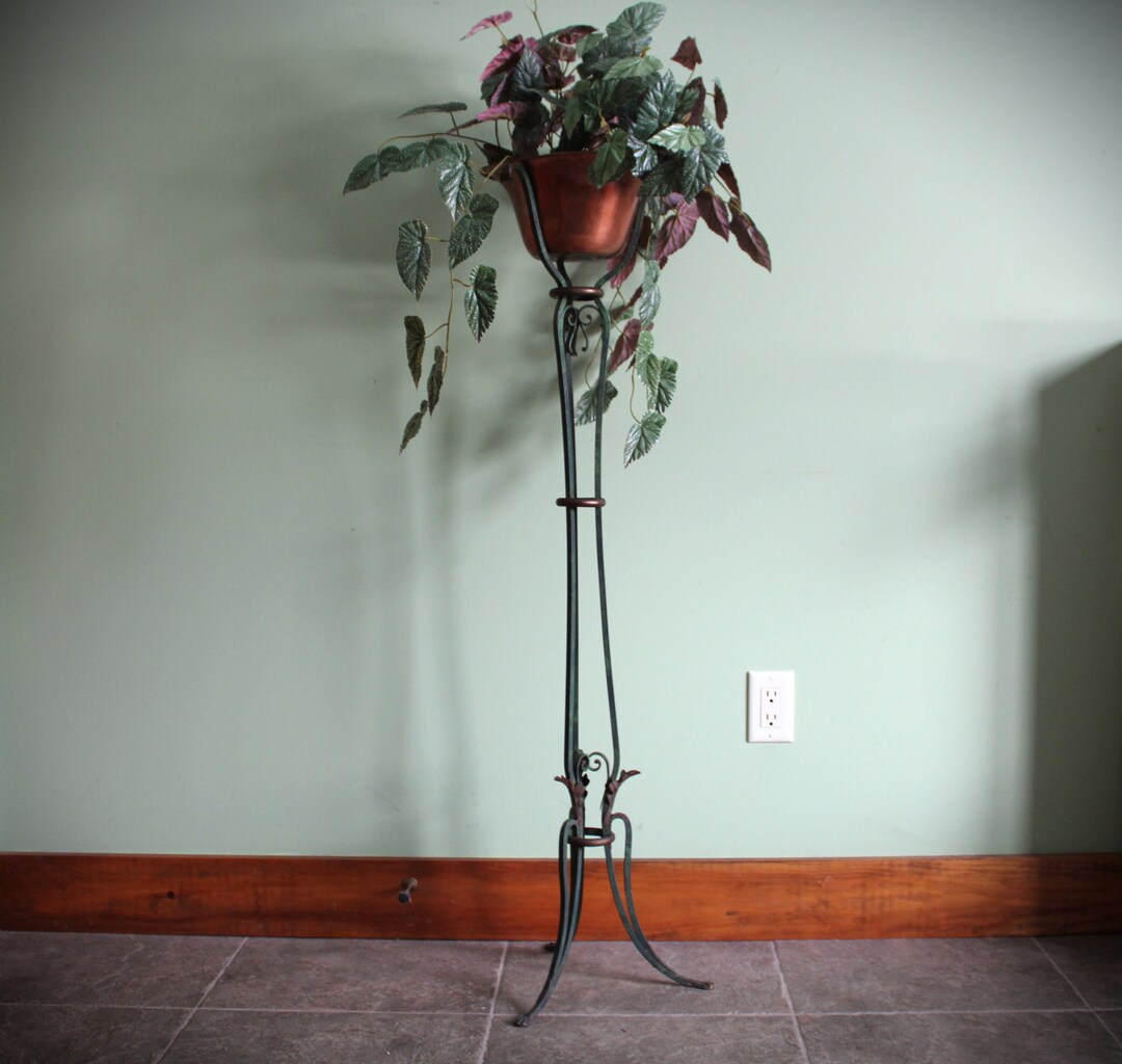 Antique Victorian Wrought Iron Verdigris Green Plant Fern Stand - Etsy