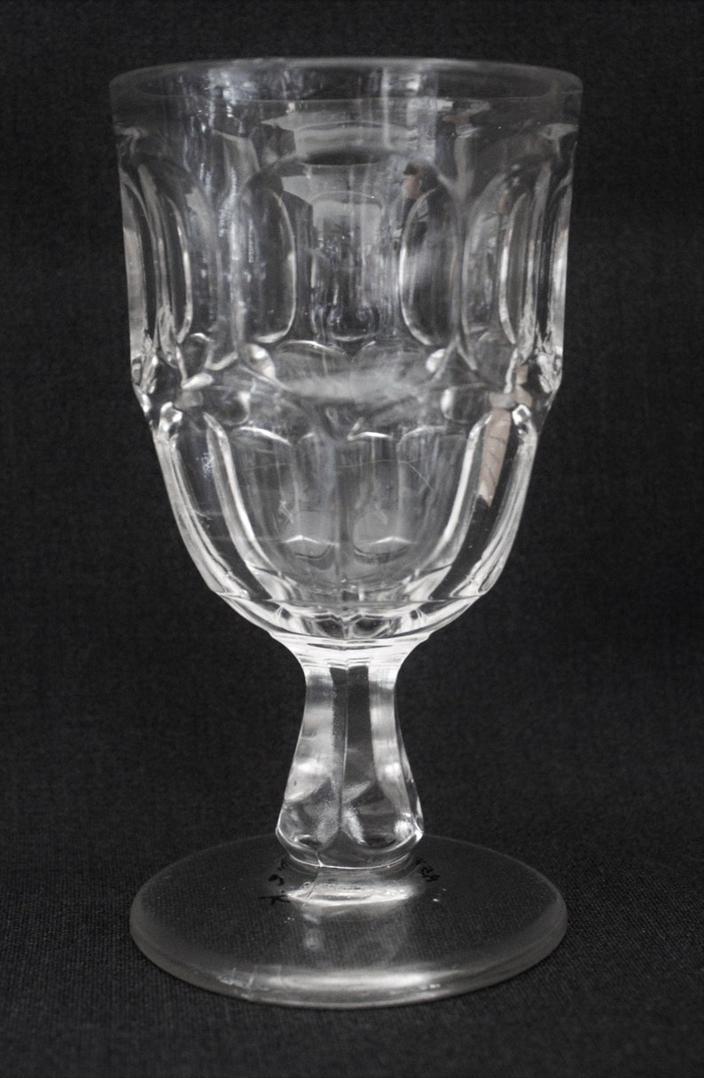7 Antique EAPG Early American Pattern Glass Wine Water Goblets | Etsy