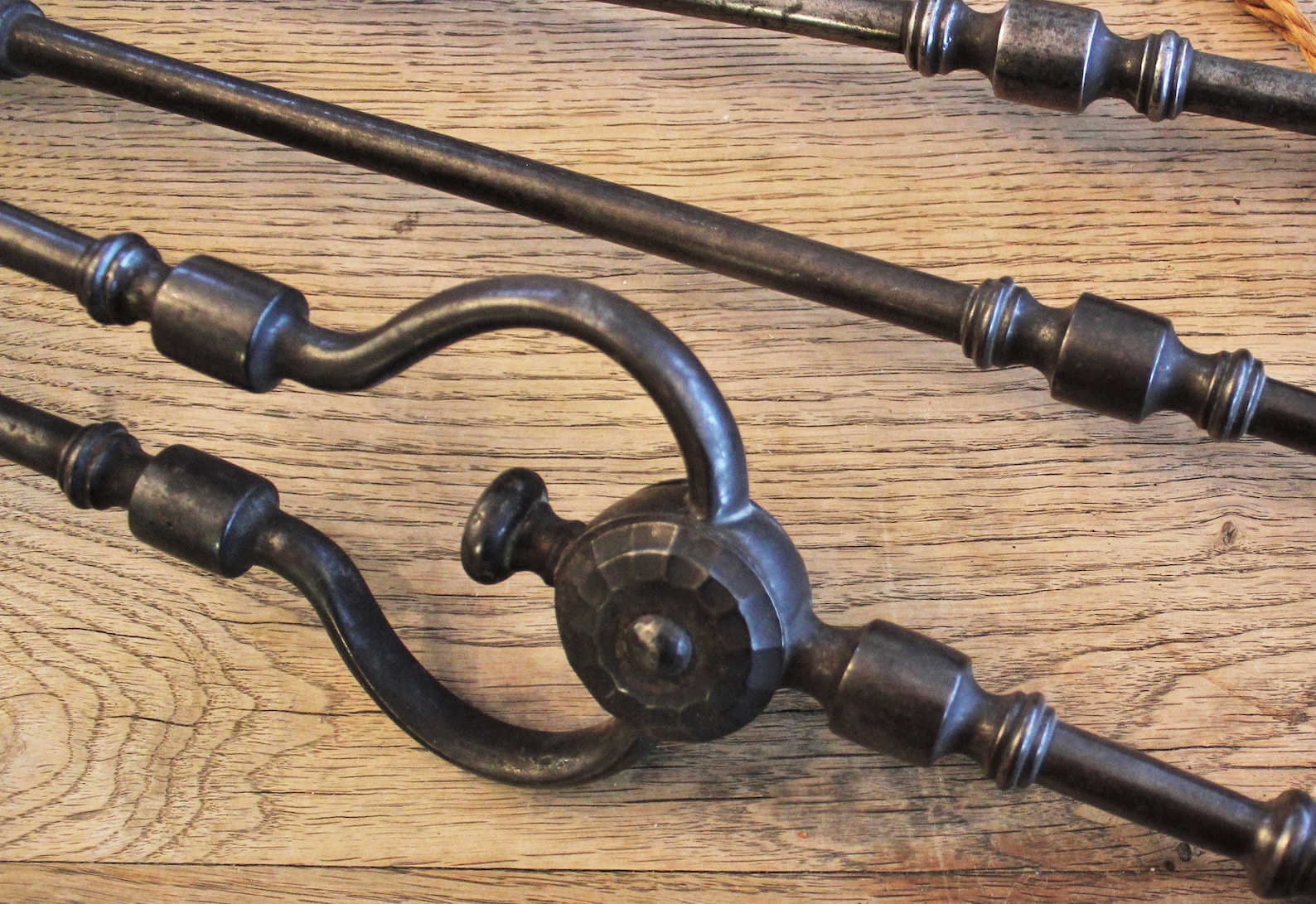 Antique Hand Forged Iron Fireplace Hearth Tools Shovel Poker - Etsy