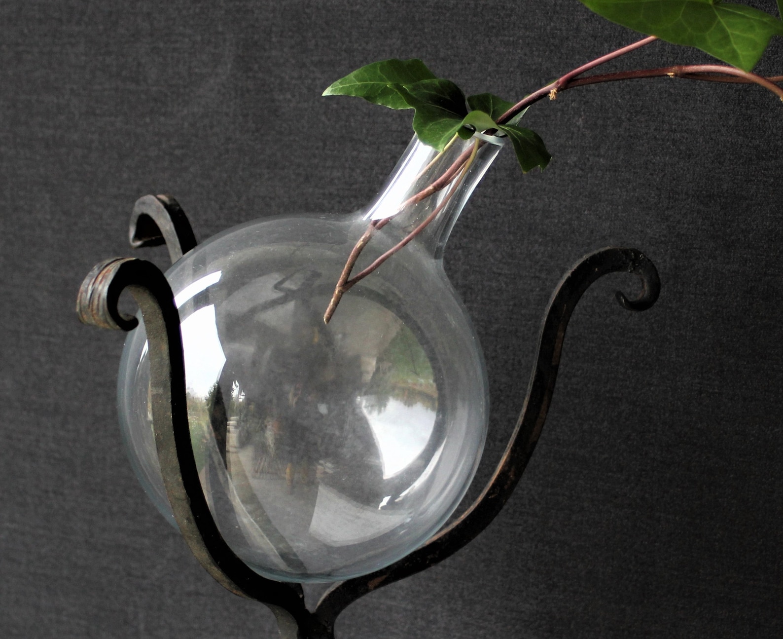 Small Very Rare Antique Blown Laboratory Lab Glass Round | Etsy