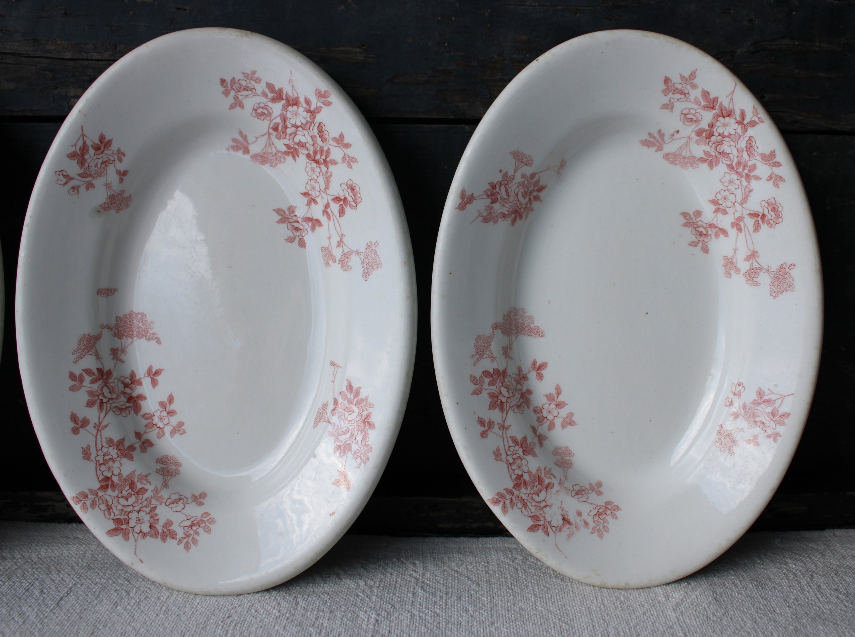 4 Antique English Staffordshire T & R Boote - the Engadine Small Chunky ...