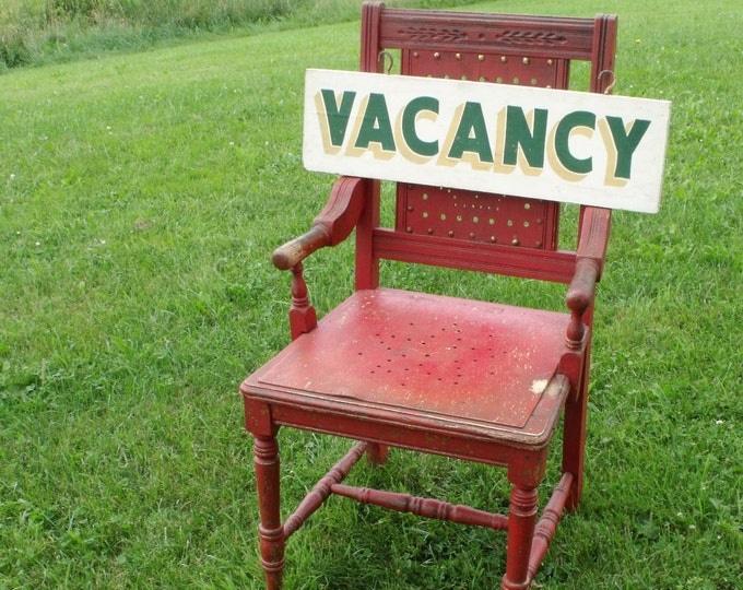 VACANCY Vintage Painted 2 Sided Sign - Etsy